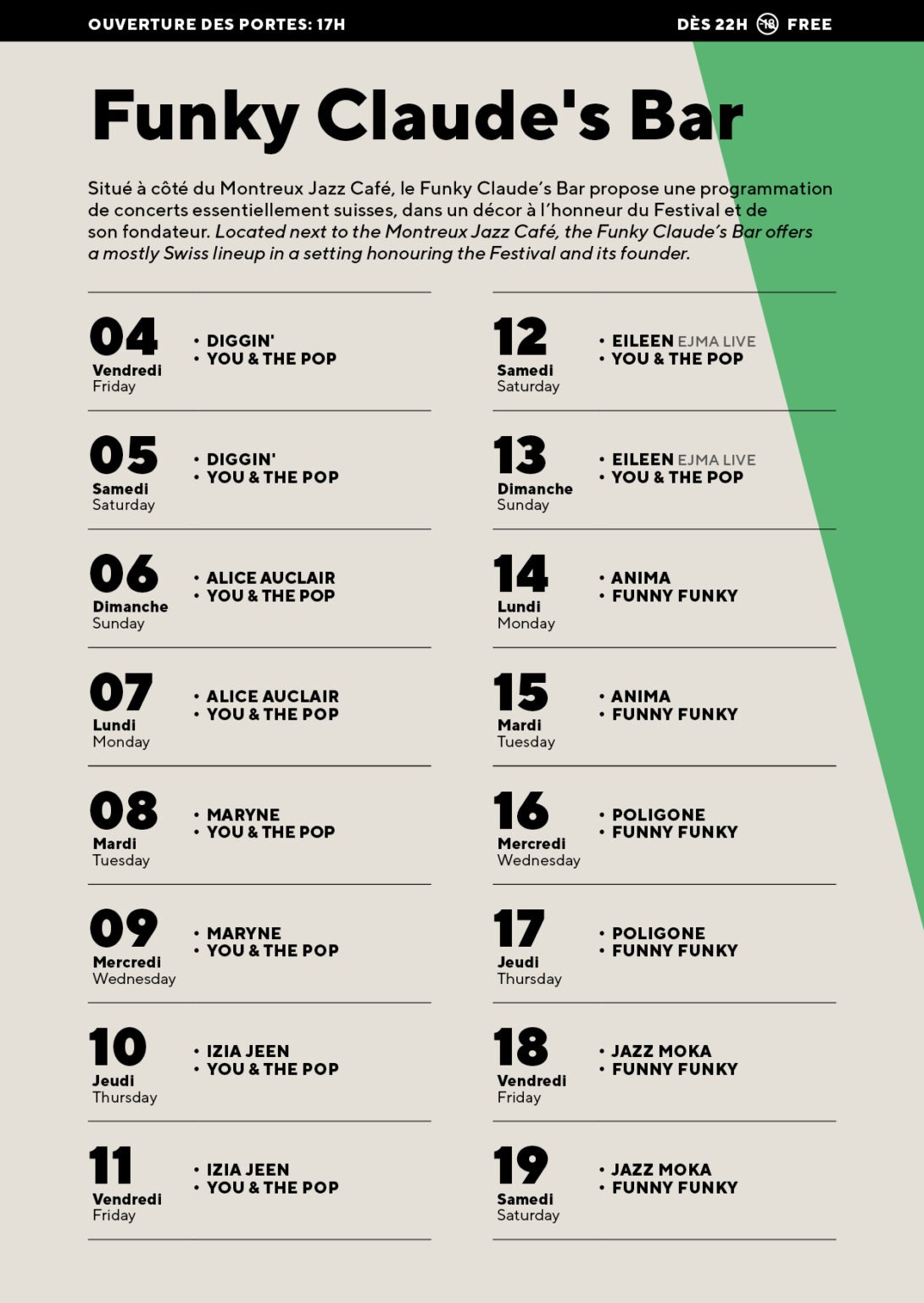 Funky Claude's Bar - Montreux Jazz Festival